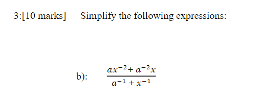 Solved 3:[10 ﻿marks] ﻿Simplify the following expressions:b): | Chegg.com