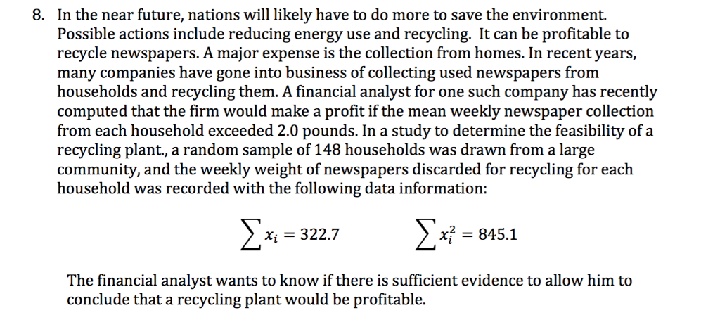 Solved 8. In the near future, nations will likely have to do | Chegg.com