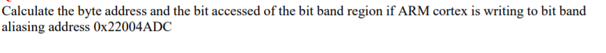 Solved Calculate the byte address and the bit accessed of | Chegg.com