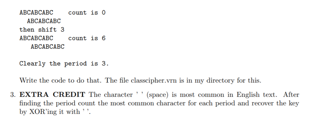 1. Vernam Encryption Write a program in C that will | Chegg.com