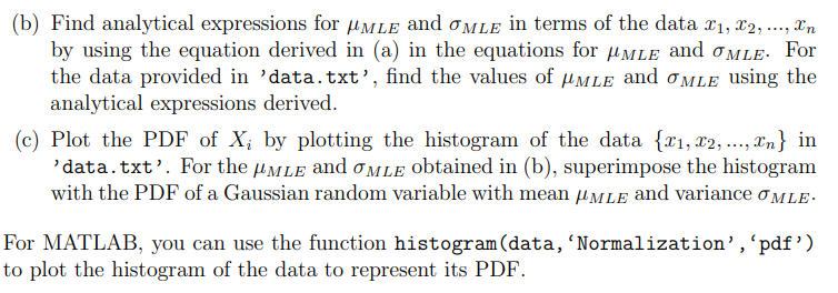 Solved 2. (25 pts) Maximum Likelihood Estimation. Consider | Chegg.com
