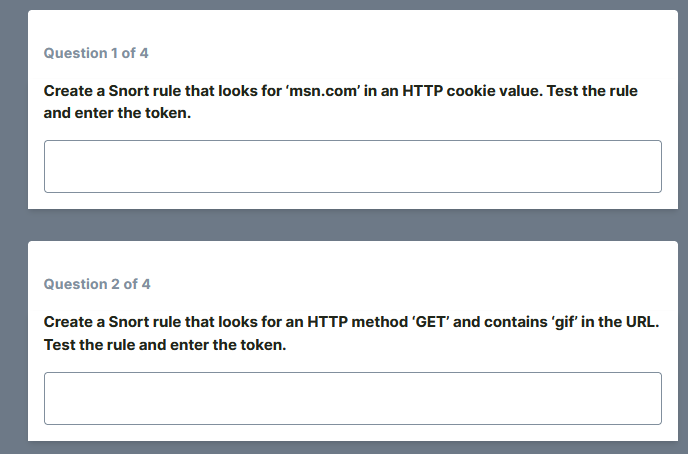 Solved Question 1 of 4 Create a Snort rule that looks for | Chegg.com