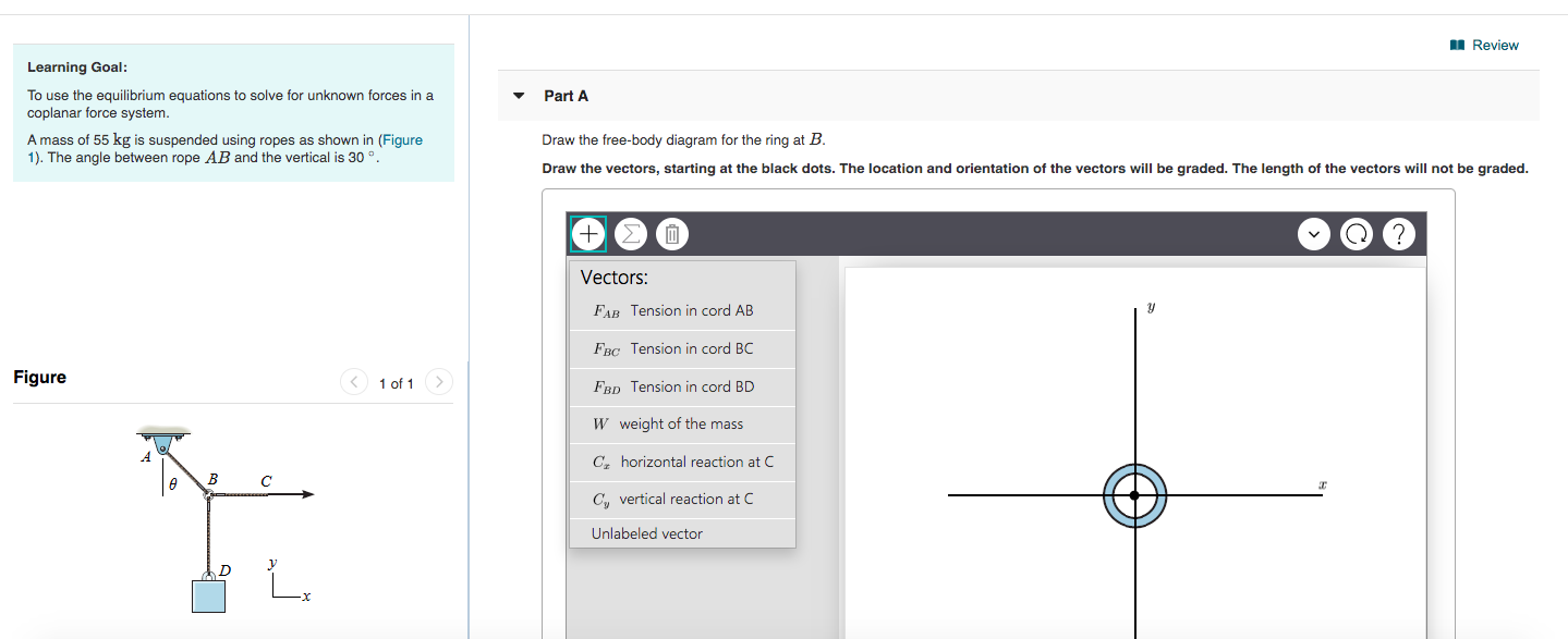 Solved Review Part A Learning Goal: To use the equilibrium | Chegg.com