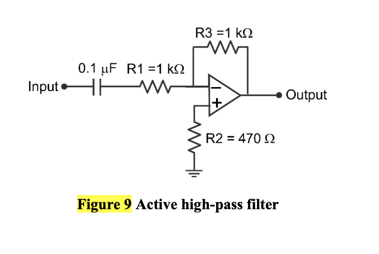 Solved For Active High Pass Filter What Is Calculated 3db 