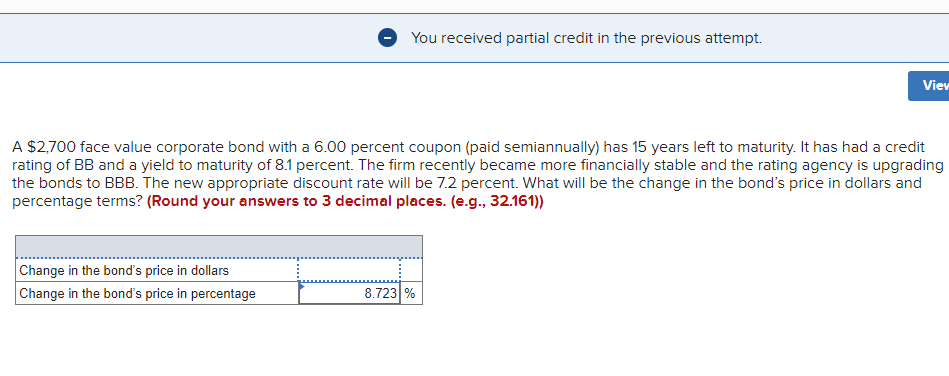Solved You received partial credit in the previous attempt. | Chegg.com