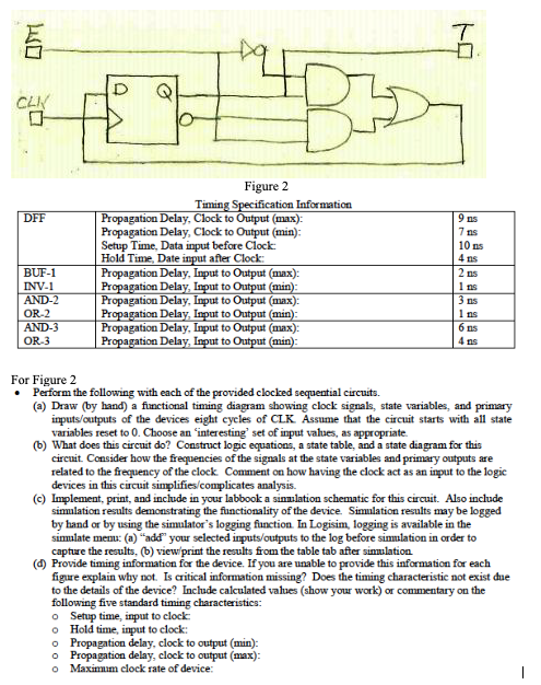 CLN Figure 2 Information DFF Propagation Delay, Clock | Chegg.com