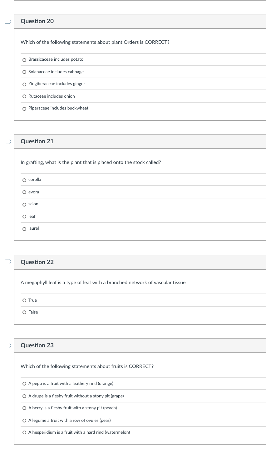 Solved Question 20 Which of the following statements about | Chegg.com