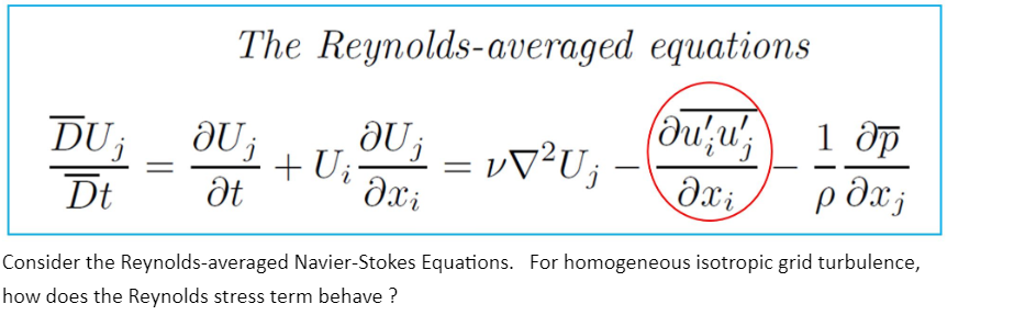 The Reynolds-averaged equations DU; _ QU; +U: Tðu';U; | Chegg.com
