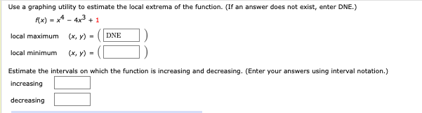 Solved Use a graphing utility to estimate the local extrema | Chegg.com