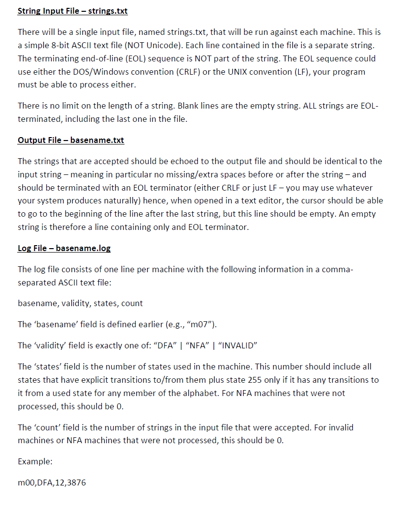 PJ01 - Finite Automaton Simulator In this project you | Chegg.com