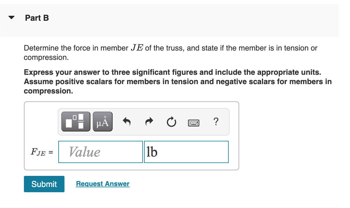 Solved Part A = Determine the force in member JI of the | Chegg.com