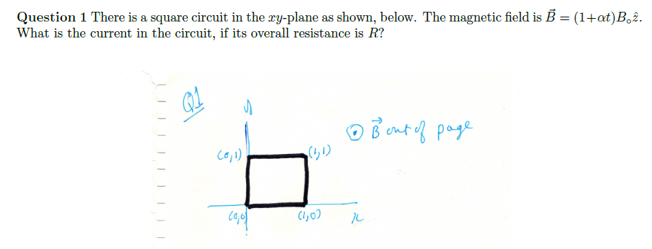 Solved = Question 1 There is a square circuit in the | Chegg.com