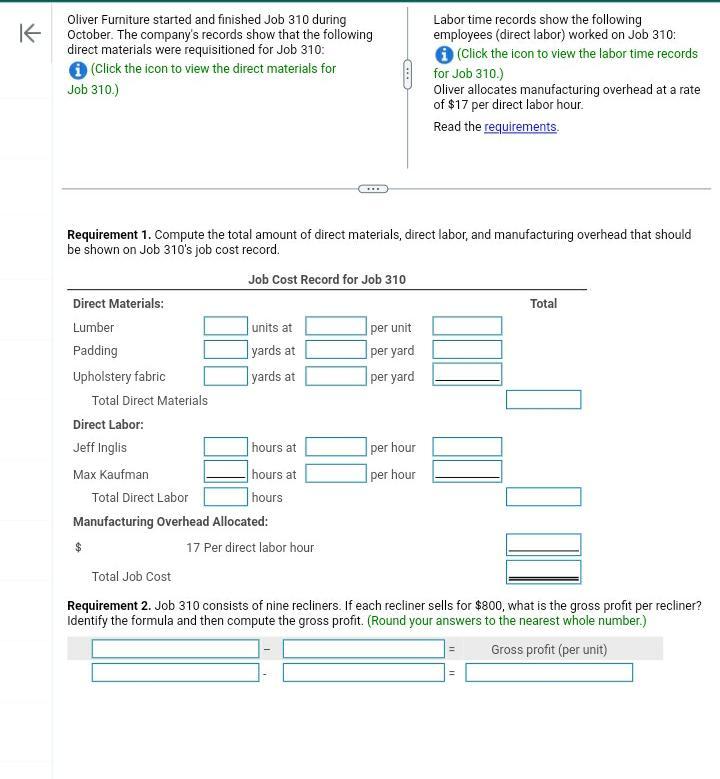 Solved Requirement 1. Compute the total amount of direct | Chegg.com