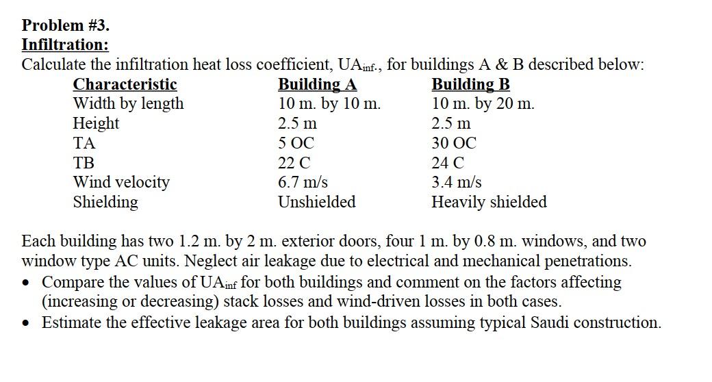 Solved Problem #3. Infiltration: Calculate the infiltration | Chegg.com