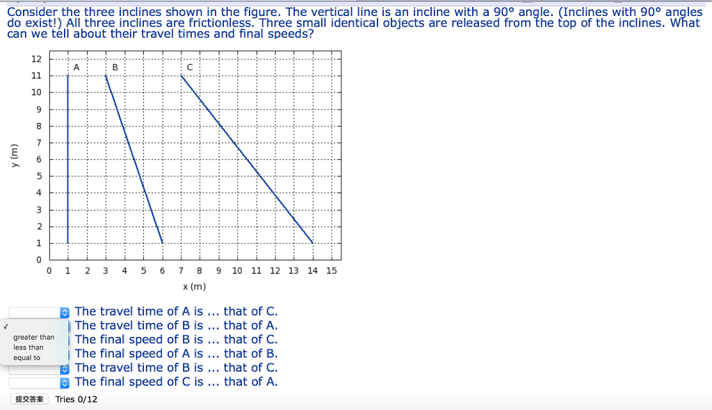 Solved Consider the three inclines shown in the figure. The | Chegg.com