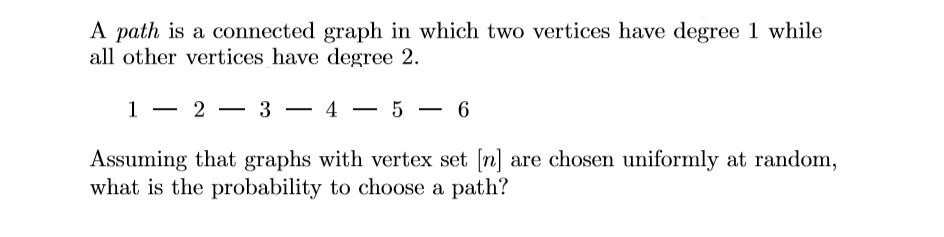 Solved A path is a connected graph in which two vertices | Chegg.com