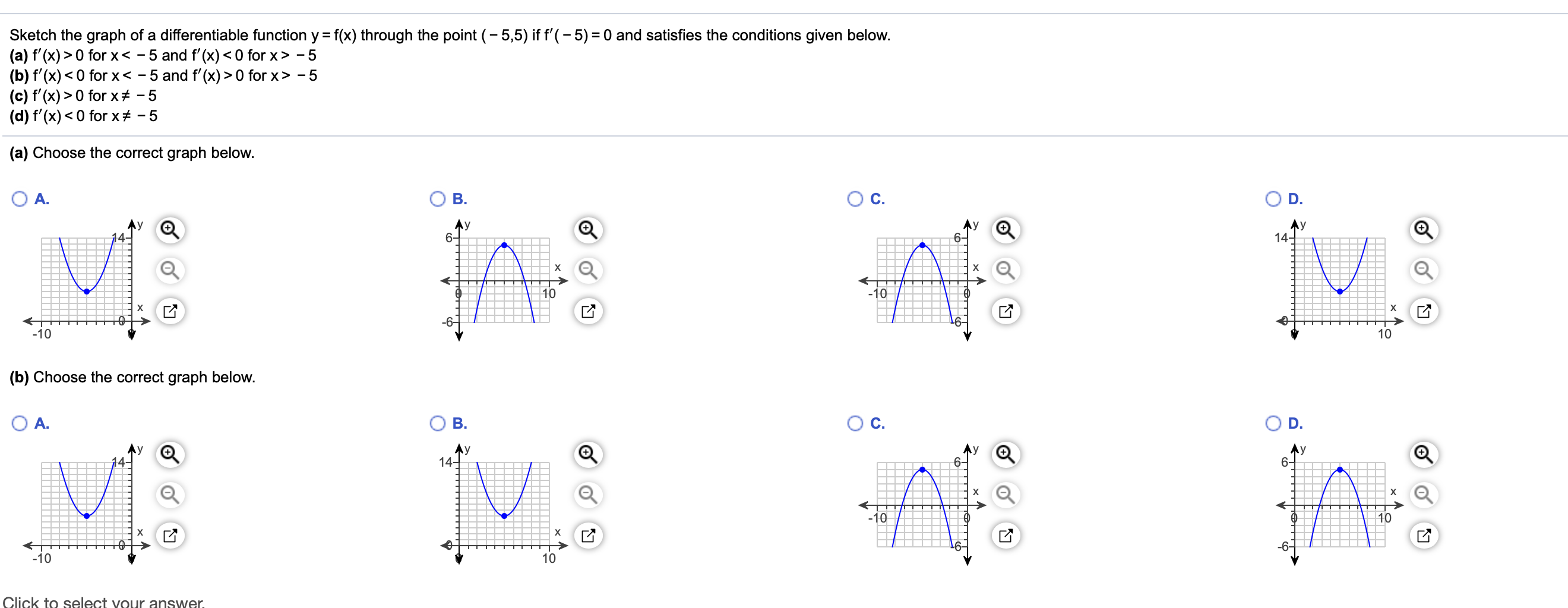 Solved Sketch The Graph Of A Differentiable Function Y f x Chegg