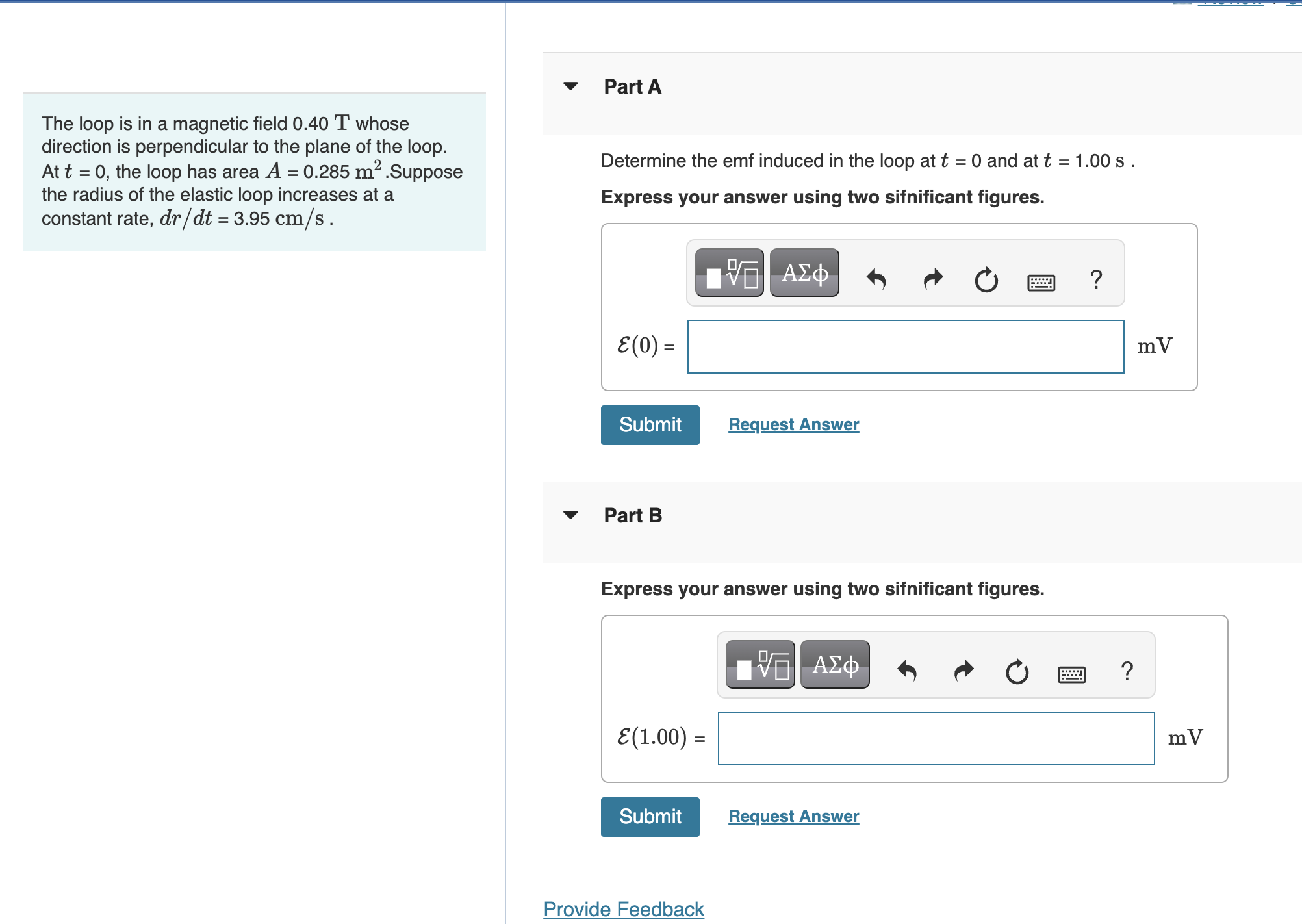 Solved The loop is in a magnetic field 0.40 T whose | Chegg.com