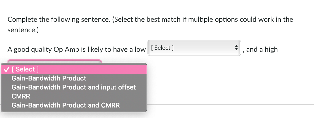 Solved Complete the following sentence. (Select the best | Chegg.com