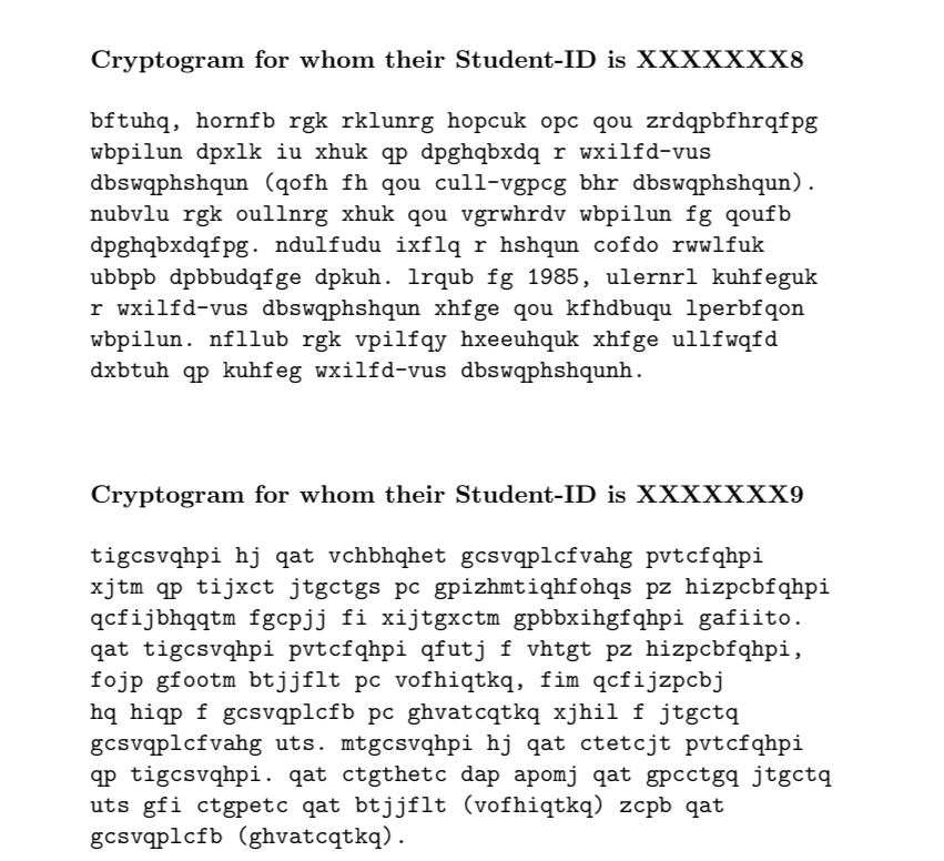 Solved Cryptanalysis Of Substitution Ciphers In This 