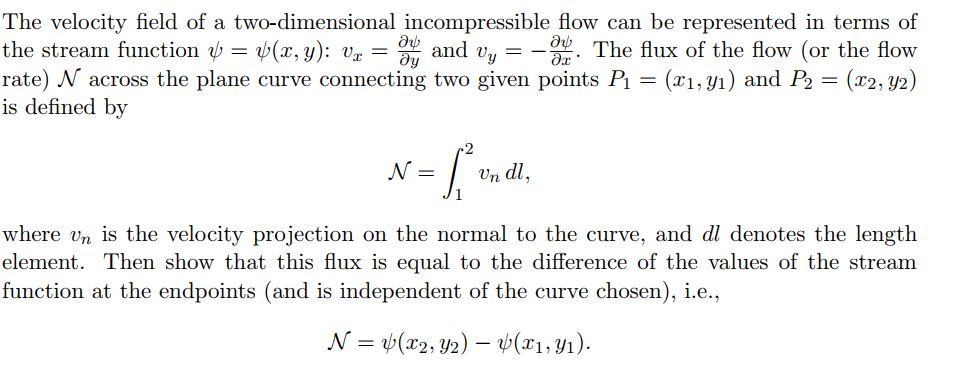 Solved The velocity field of a two-dimensional | Chegg.com