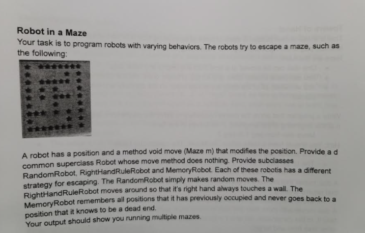 Solved Robot in a Maze Your task is to program robots with | Chegg.com