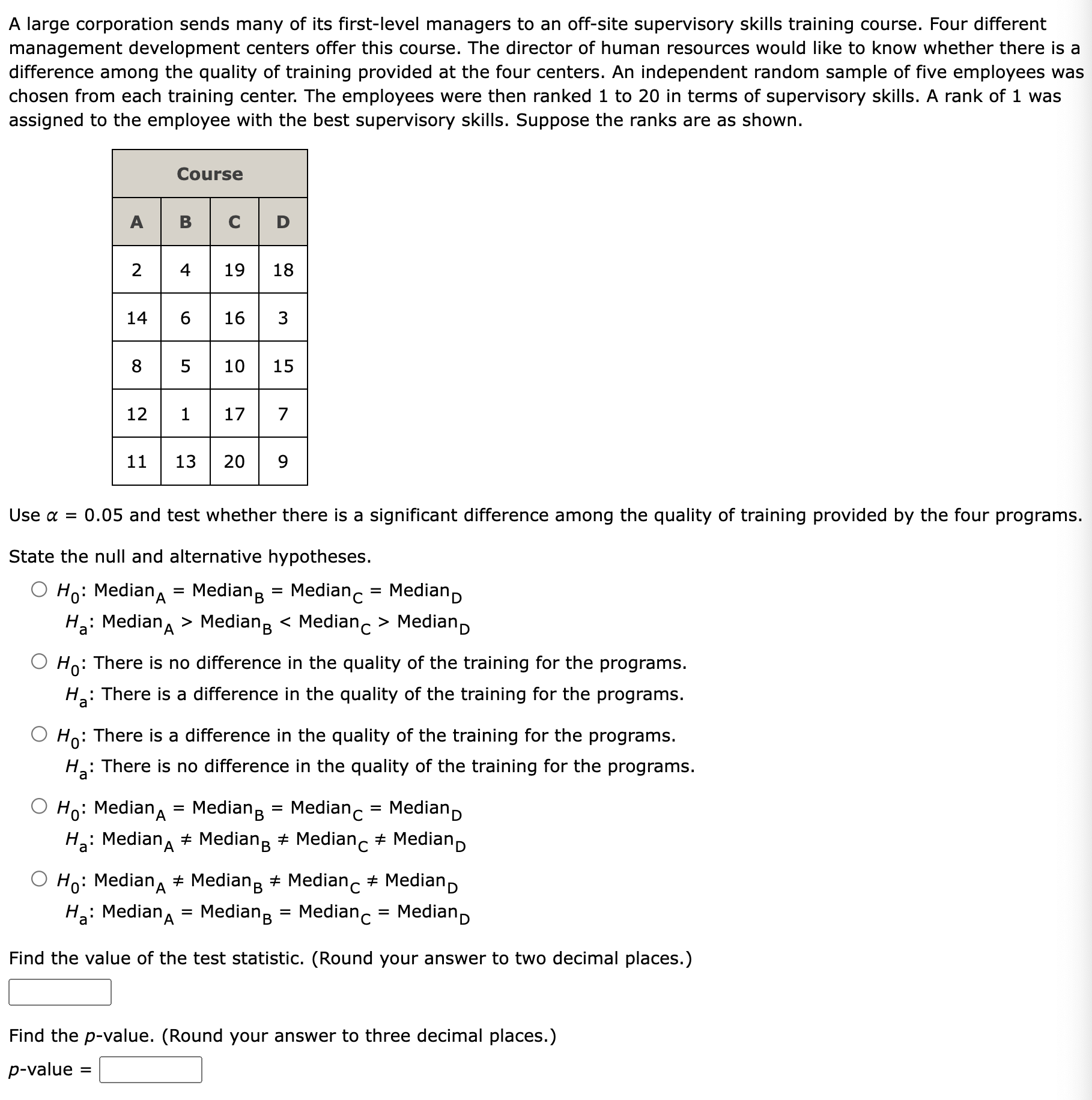 Solved A large corporation sends many of its first-level | Chegg.com
