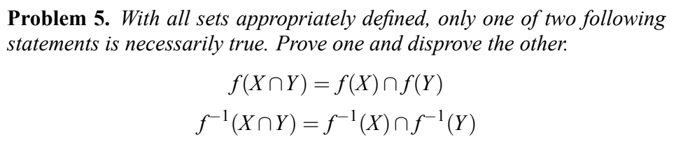Solved Problem 5. With all sets appropriately defined, only | Chegg.com