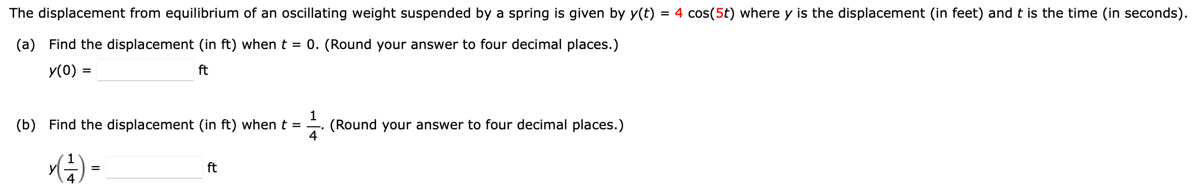 Solved The displacement from equilibrium of an oscillating | Chegg.com