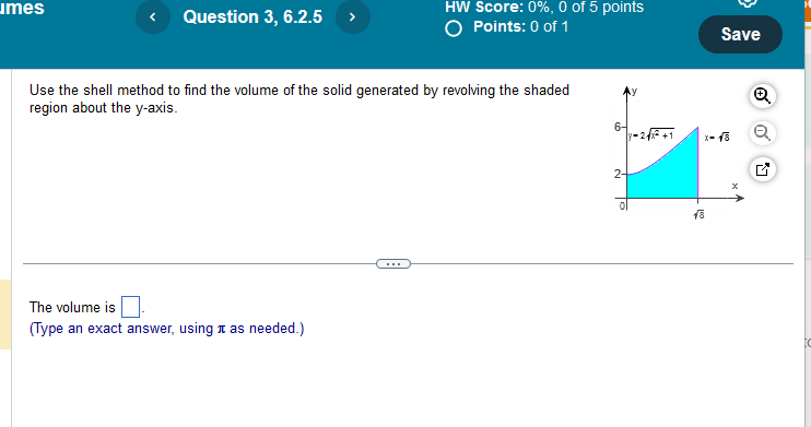 Solved Use the shell method to find the volume of the solid | Chegg.com