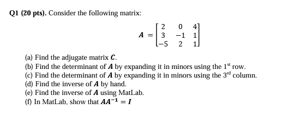 Solved Q1 (20 ﻿pts). ﻿Consider the following | Chegg.com