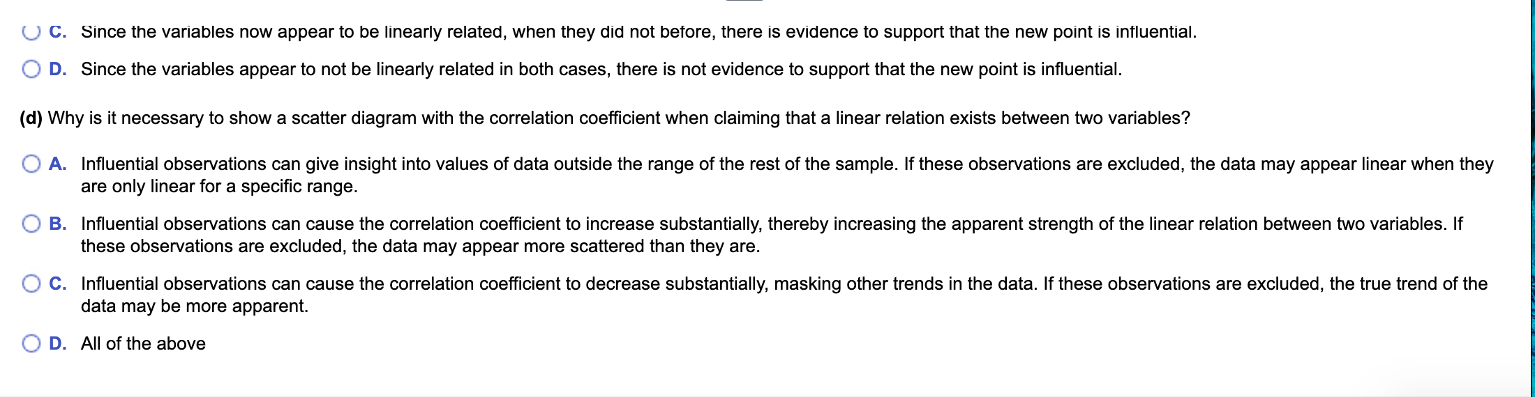 Solved Recompute the correlation coefficient. The new | Chegg.com