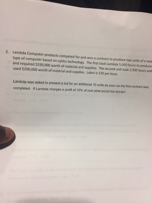 Solved Lambda Computer products competed for and won a | Chegg.com