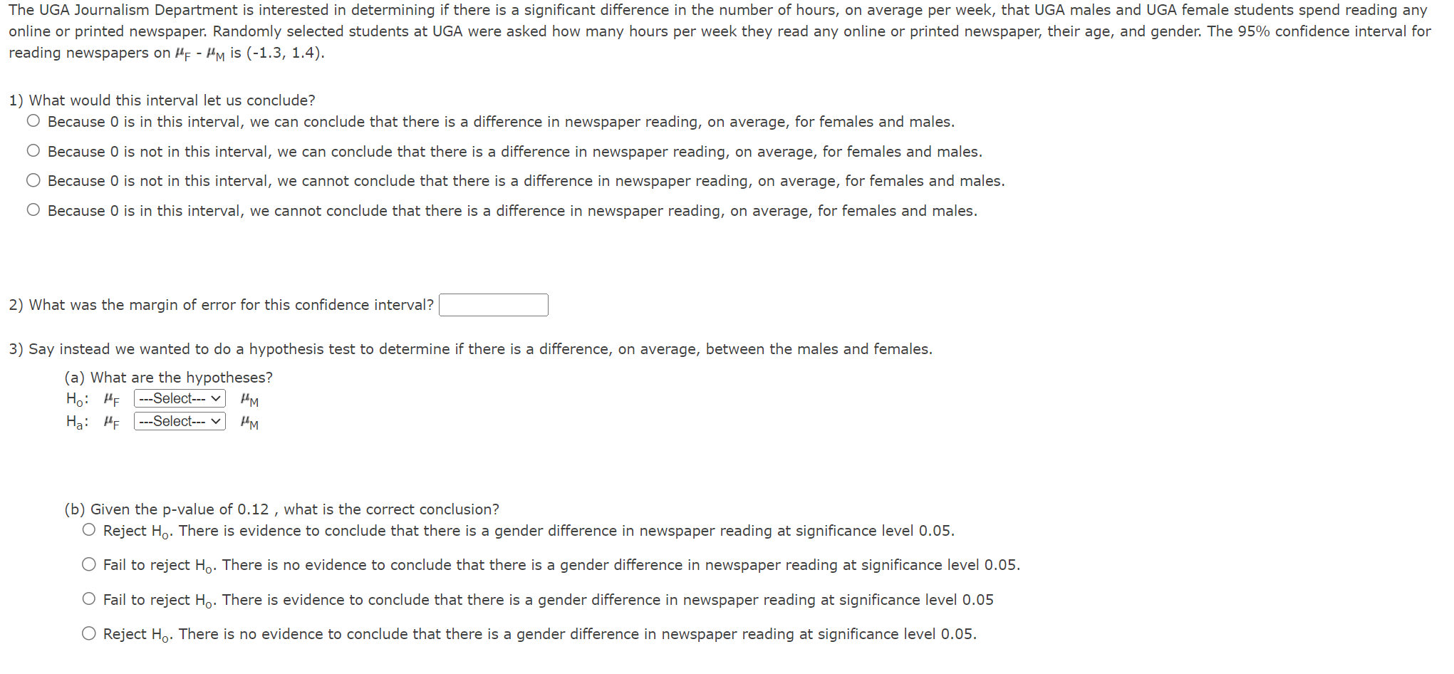 Solved reading newspapers on μF−μM is (−1.3,1.4). 1) What | Chegg.com