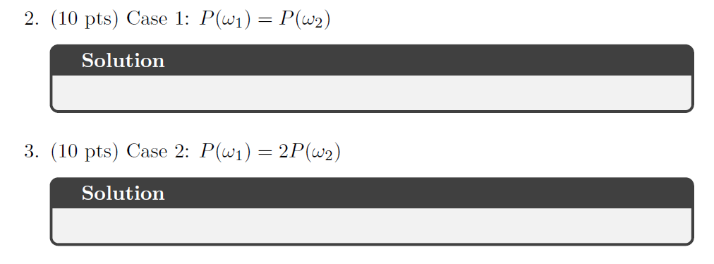 A two-dimensional feature vector is use to select one | Chegg.com