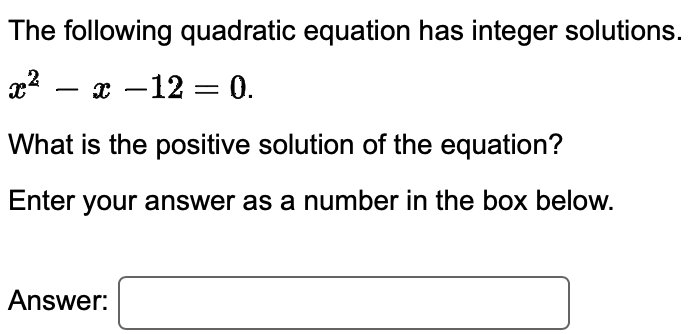 Solved The following quadratic equation has integer | Chegg.com