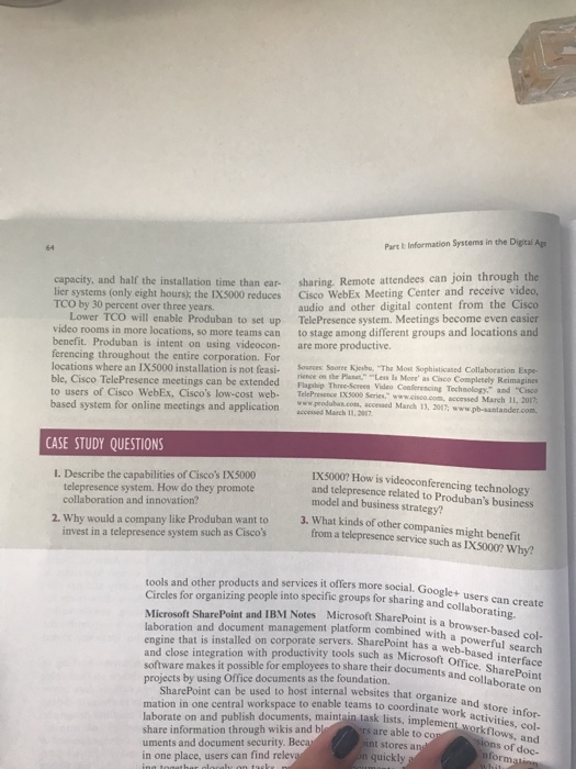 Solved INTERACTIVE SESSION: TECHNOLOGYCisco IX500: What | Chegg.com