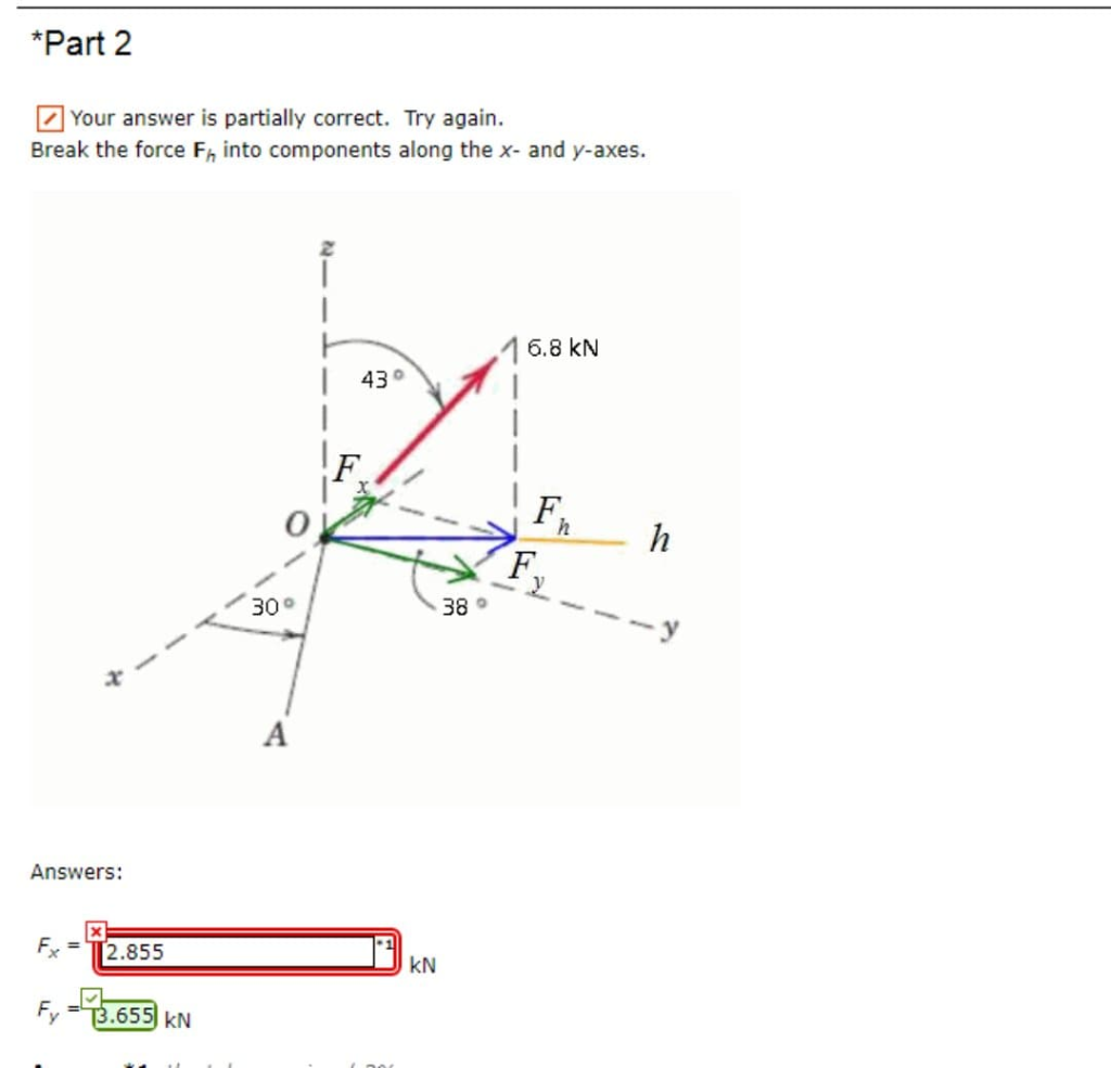 Solved *Part 2 Your answer is partially correct. Try again. | Chegg.com