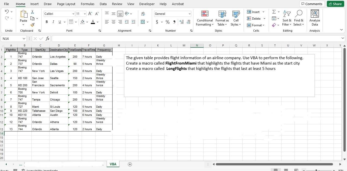 Need help figuring out the right macro code to | Chegg.com