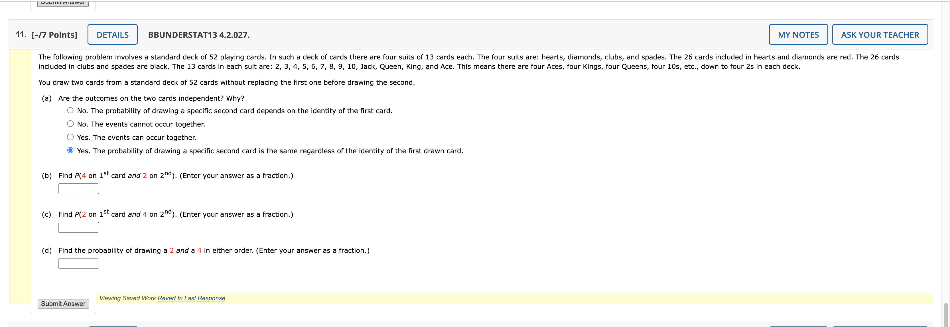 Solved 11. [−/7 Points ] BBUNDERSTAT13 4.2.027. ASK YOUR | Chegg.com