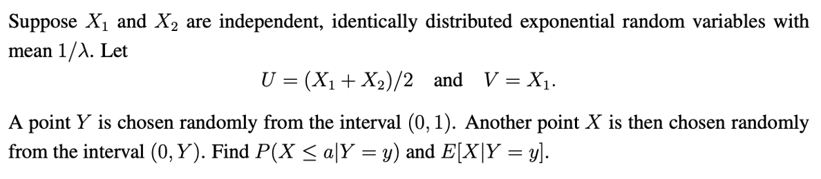 Solved Suppose X1 and X2 are independent, identically | Chegg.com