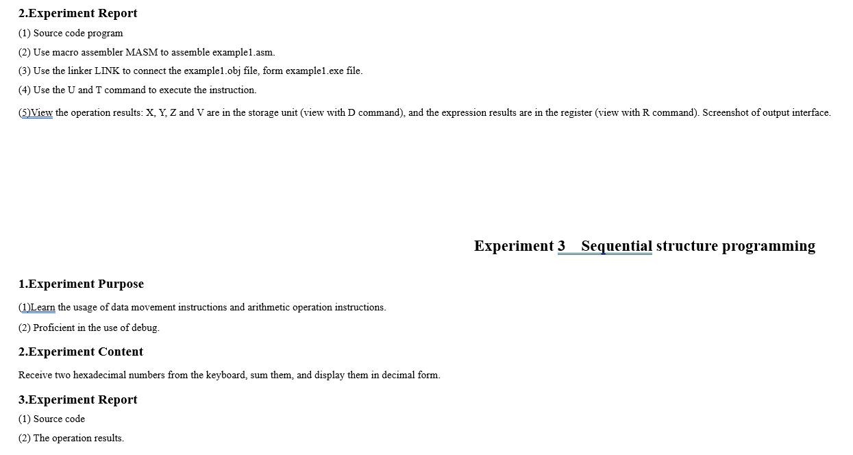 Please solve these experiment Experiment 2 Debug | Chegg.com
