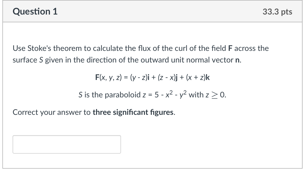 Solved Use Stoke's theorem to calculate the flux of the curl | Chegg.com