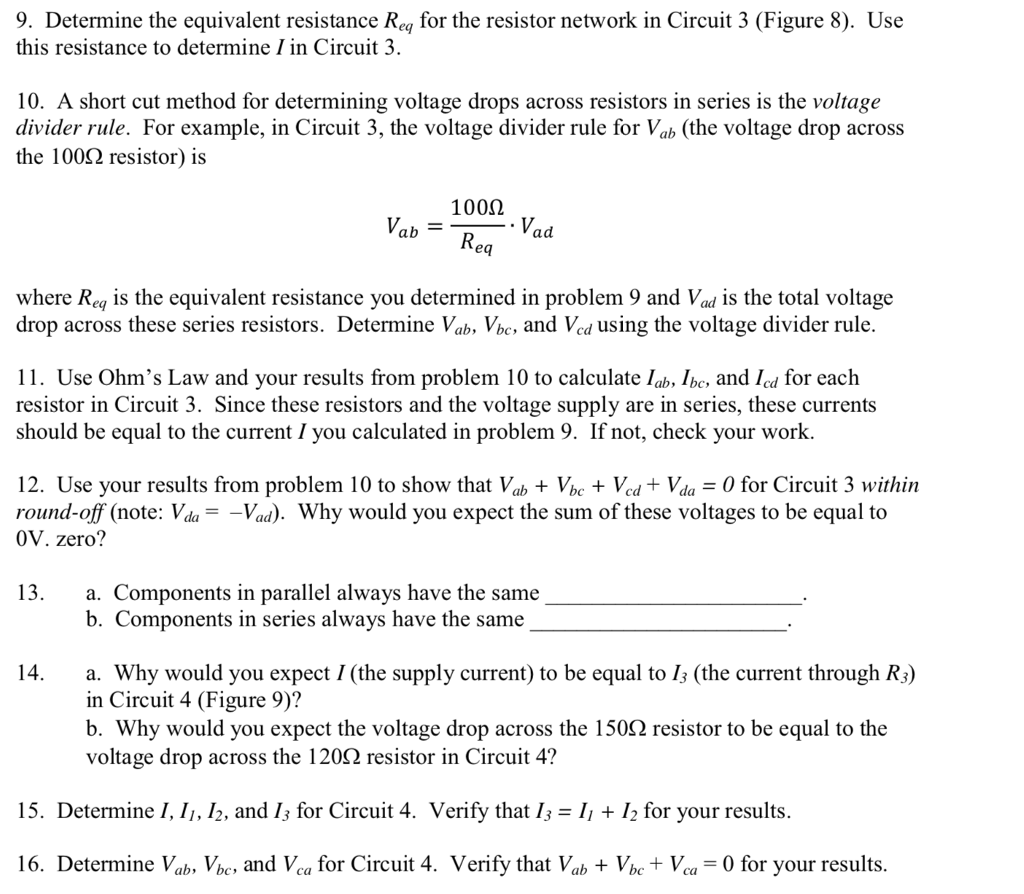 Solved Single-Loop Circuit (Voltage Divider) Build Circuit 3 | Chegg.com