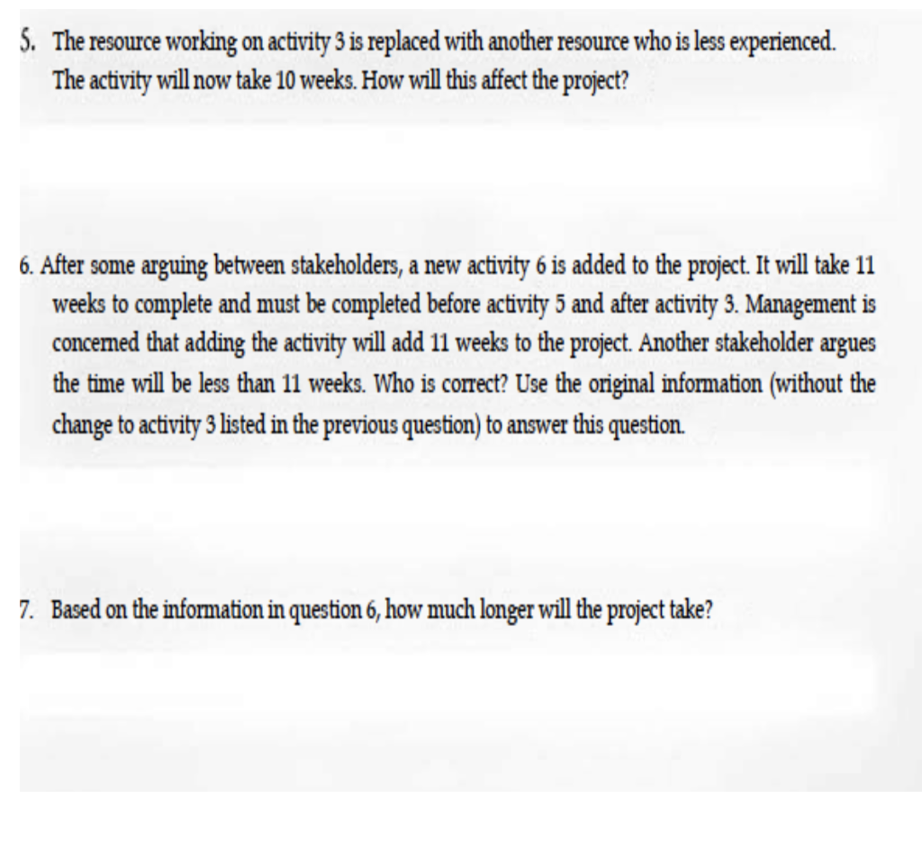 Solved Exercise Test yourself. Draw a network diagram, and | Chegg.com