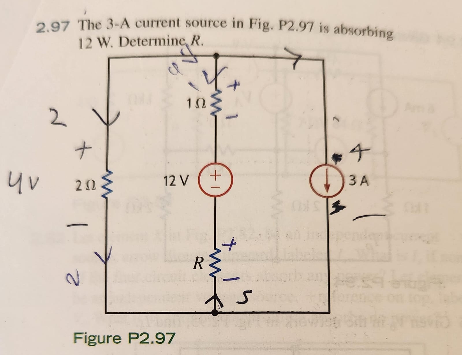 Solved 2.97 The 3-A current source in Fig. P2.97 is | Chegg.com