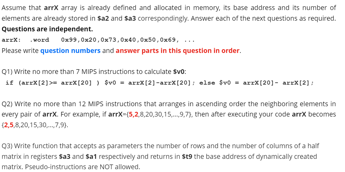 Solved Assume that arrX array is already defined and | Chegg.com