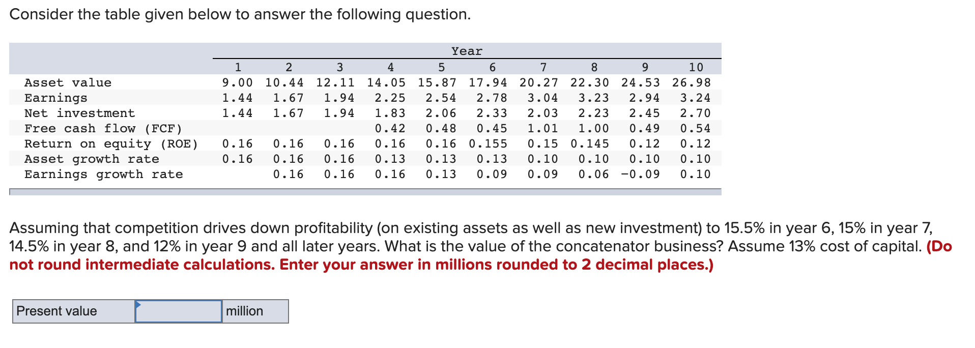 Consider the table given below to answer the | Chegg.com