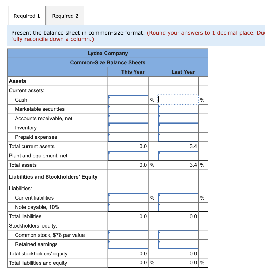 Solved Required: 1. Present the balance sheet in | Chegg.com