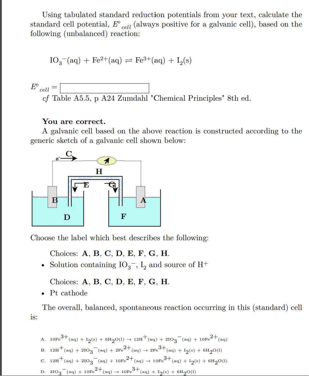Solved Using tabulated standard reduction potentials from | Chegg.com